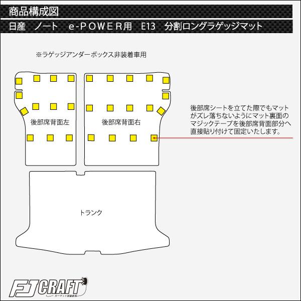 日産 新型 ノート ノートオーラ e-POWER E13系 分割ロングラゲッジマット (クロス) : FJ CRAFT - 通販 - Yahoo!ショッピング