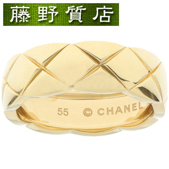 COCO CRUSH （新品仕上げ済）シャネル CHANEL ココ クラッシュ リング ミディアム マトラッセ 指輪 ＃55 K18 YG J10571 2022年 証明書 9005 : 藤野 ...