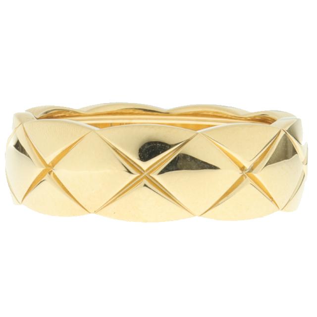 COCO CRUSH （新品仕上げ済）シャネル CHANEL ココ クラッシュ リング ミディアム マトラッセ 指輪 ＃55 K18 YG J10571 2022年 証明書 9005 : 藤野 ...