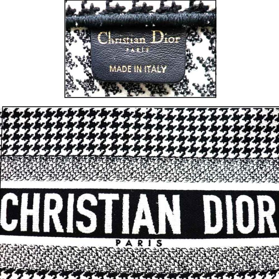クリスチャン ディオール Christian Dior ブックトート ミディアム M1296ZRPI-M081 黒 × 白 8232 : di-8232-2022218 : 藤野質店 Y ...
