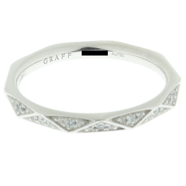 （新品仕上げ済）グラフ GRAFF ローレンス グラフ シグネチャー ダイヤ リング K18 WG × ダイヤ 約12号 RGR445 2023年 証明書 8867 : gr-8867 ...