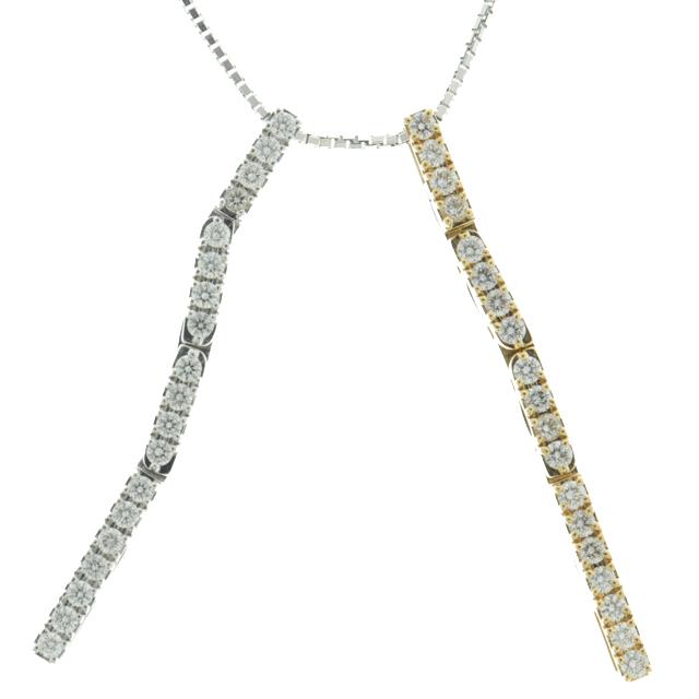 TASAKI （新品仕上げ済）タサキ 田崎 クロス バー 2Way ダイヤ ネックレス K18 WG × YG ペンダント 8961 : 藤野質店 Y-SHOP - 通販 - Yahoo!ショッピング