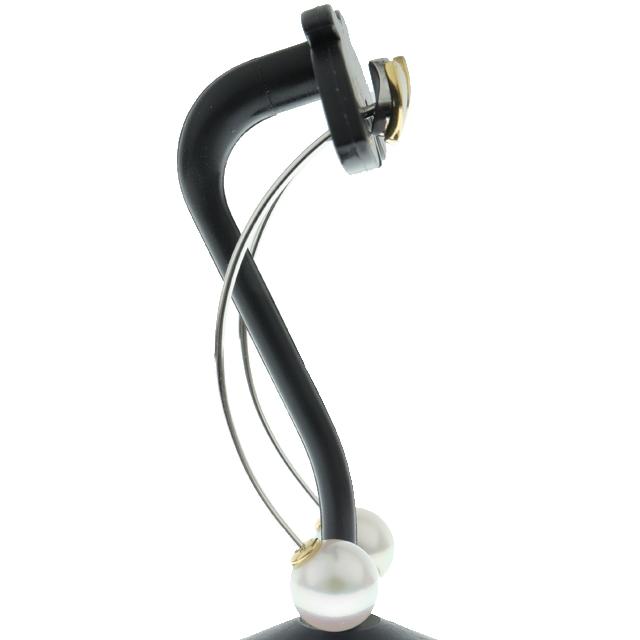 (美品）タサキ TASAKI 田崎 フローレット ダイヤ パール ピアス K18 WG × YG × パール E-4092-18KWG-18KYG 9023 : ta-9023-2023771 ...