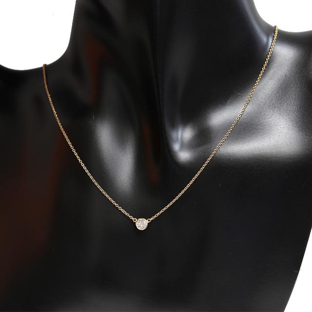 Diamonds By The Yard (新品仕上げ済）ティファニー TIFFANY バイザヤード ダイヤ ネックレス K18 YG × 鑑定書 0.24ct‐G-IF-3EX 1PD ...