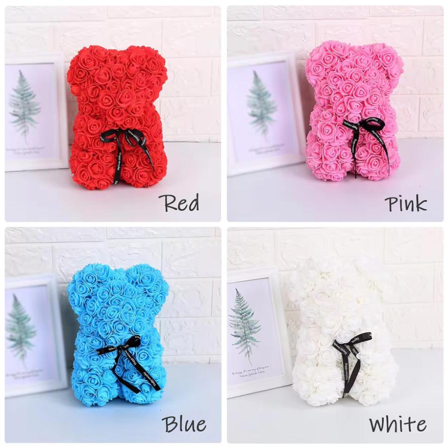 \手提げ袋付／ 造花で作られた可愛いクマちゃん ローズベア テディベア風 ぬいぐるみ風 プレゼント FPP-861 : FUJIパッケージプラザ - 通販 - Yahoo!ショッピング