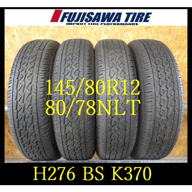BRIDGESTONE 【H276】C8008085 送料無料 2024年製造 約7部山 BS K370 145/80R12 80/78NLT ...