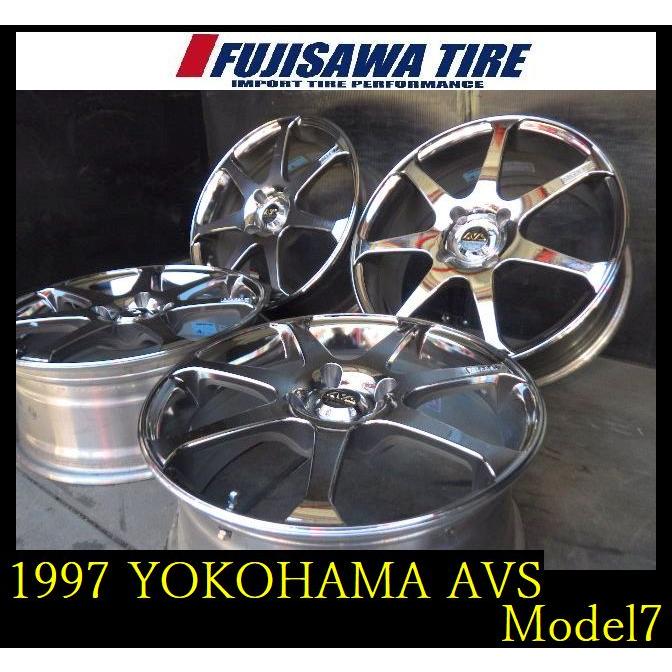 【1997】T8302135 レア品 当時物 YOKOHAMA AVS Model7 17x7J 4穴 PCD114.3 +45 4本 180 シルビアなどに : フジサワタイヤ ヤフー ...