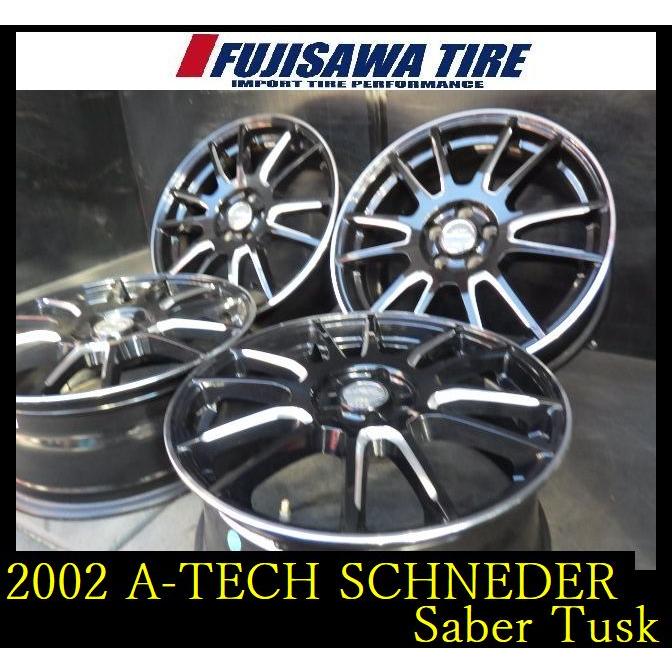 A-TECH 【2002】T4102135 A-TECH SCHNEDER Saber Tusk 17x7J 5穴 PCD100 +48 4本 ...