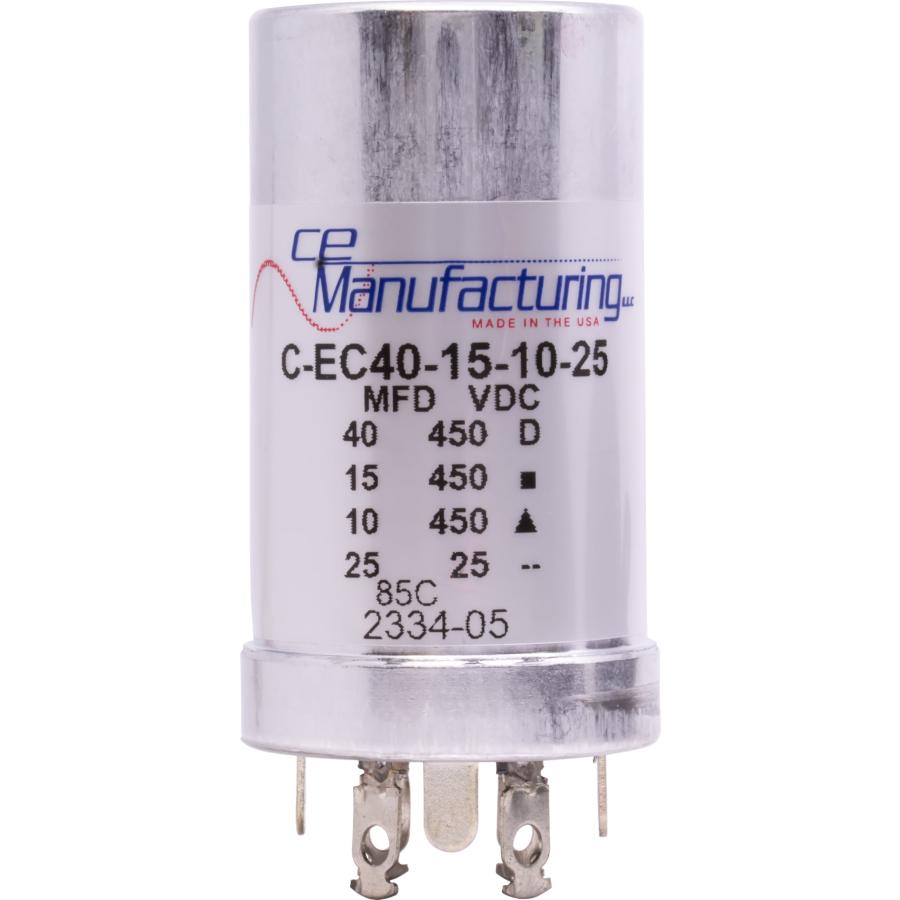 コンデンサ Capacitor - CE Mfg., 40uF@450V, 15uF@450V, 10uF@450V, 25@25 [送料 ...