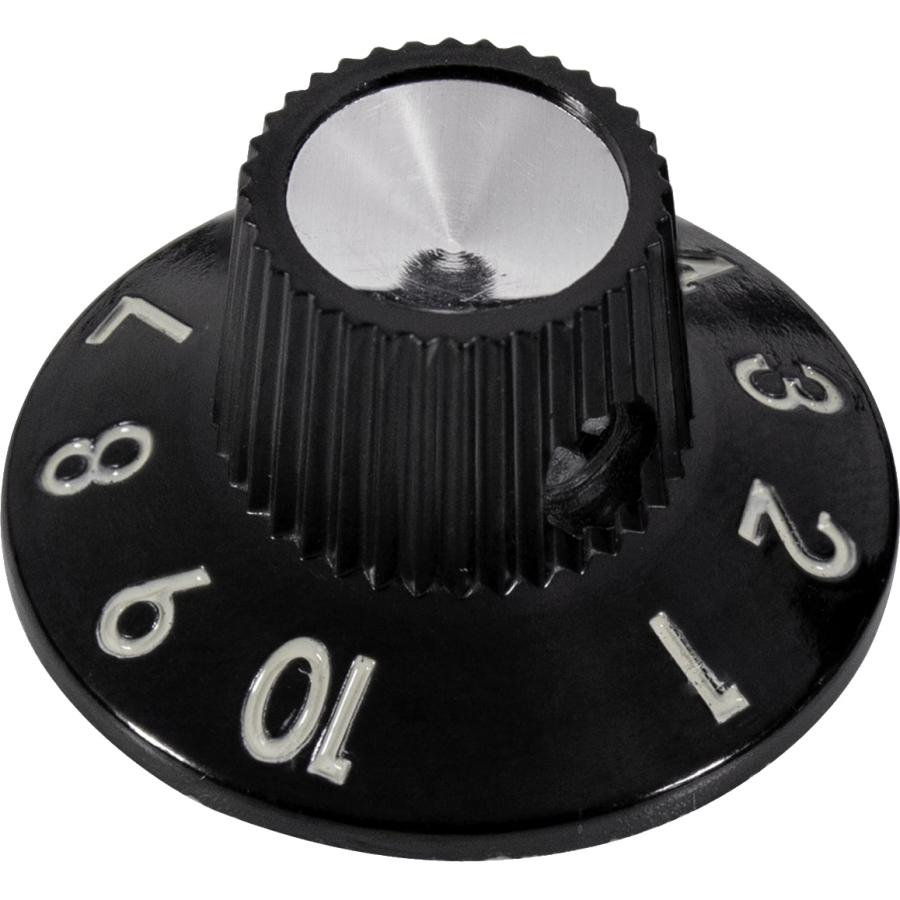 ノブ Knob - Witch Hat, Black 1-10, Skirted, Set Screw, Thick Numbers (10 ...