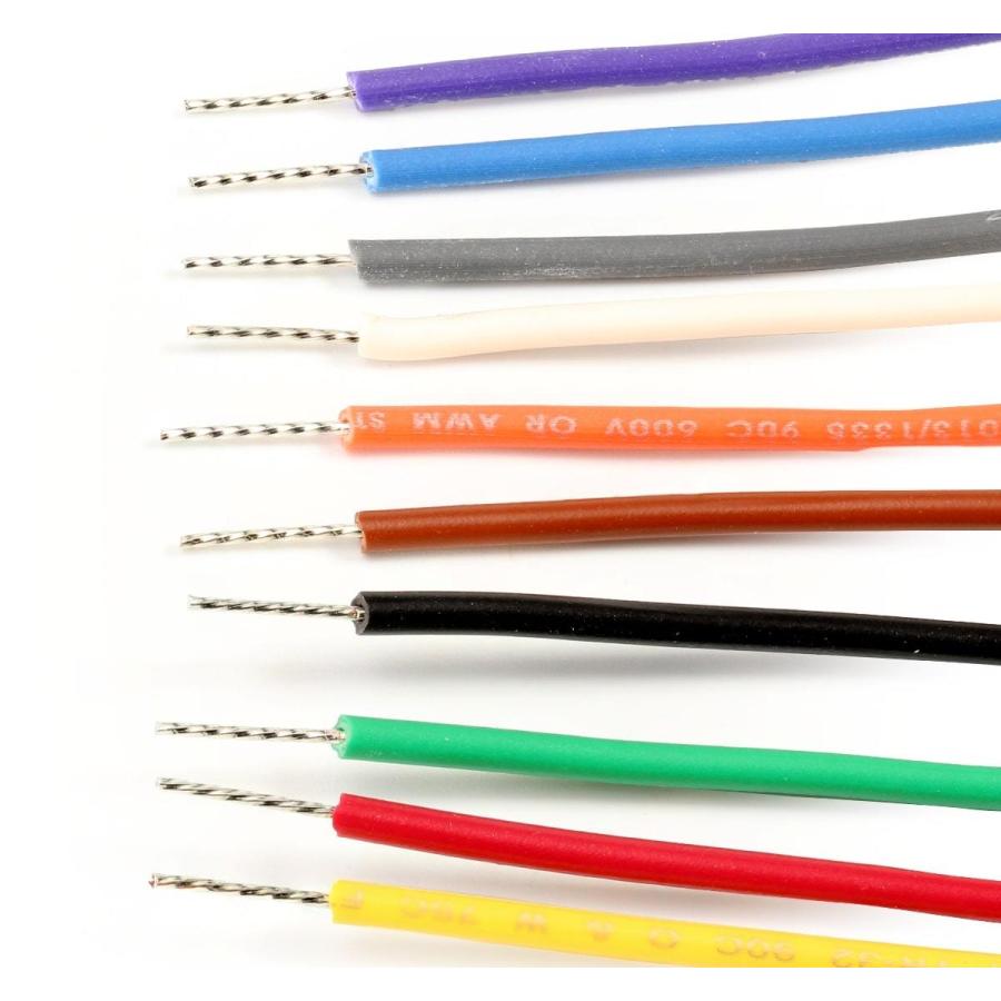ワイヤー Wire - Weico, 22AWG Stranded, Top Coat Pre-Tinned, 600V, 50 feet ...