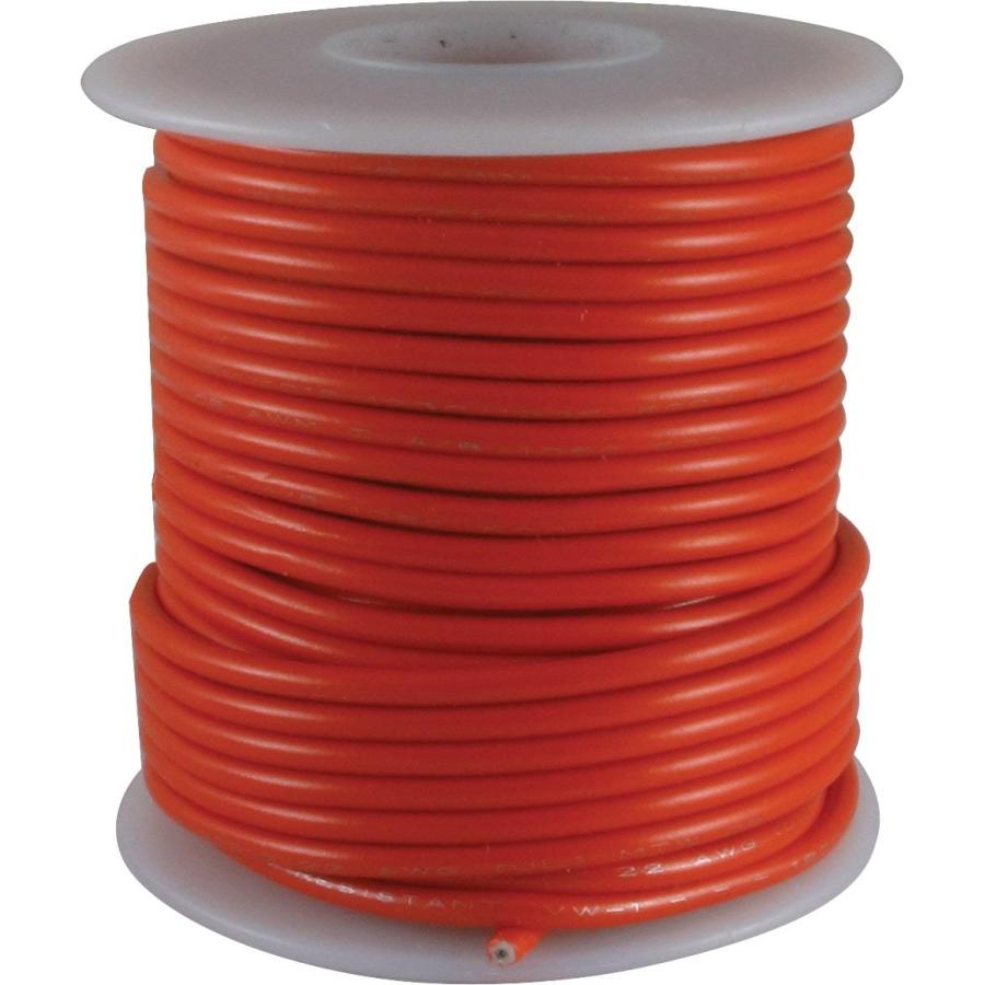 ワイヤー Wire - 22 AWG Solid Core, PVC, 600V, 50 Foot Roll, Red [送料600円から ...