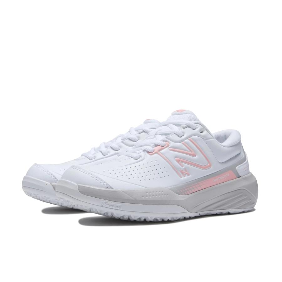 New Balance ニューバランス レディース テニスシューズ オムニ・クレー 696 v5 O Y5 WHITE/PINK 2E WCO696Y52E ホワイト : 富士スポーツ ...