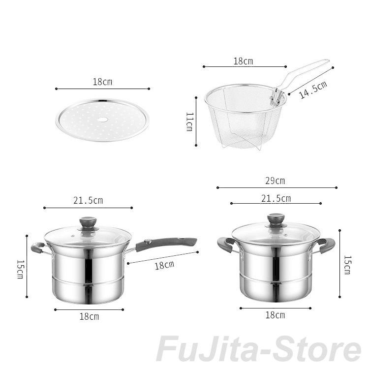 4点セット IH 22cm 深型 両手鍋 ガス火 ザル付 パスタポット IH対応 ガス 万能鍋 18cm 直火対応 そうめん鍋 パスタ鍋 ガラス : 藤田ストア - 通販 - Yahoo!ショッピング