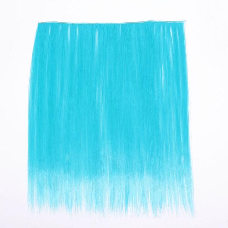 富士達 【売切セール 返品交換不可】 コスプレウィッグ 毛束 毛 つけ毛 エクステ ロング 耐熱 ポイントウィッグ シアン T4535【メール ...