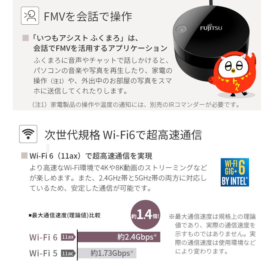 デスクトップパソコン 新品 富士通 ESPRIMO FH WF1/F3 23.8型 Windows11 Home Core i3 メモリ8GB SSD256GB HDD1TB Office付き ...