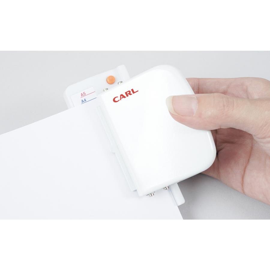 CARL カール事務器 ルーズリーフ パンチ ゲージパンチ ライト グリーン GP-LA-U ハンドルストッパー 付き 対応サイズ：A4/30穴 B5/26穴 A5/20穴 ...