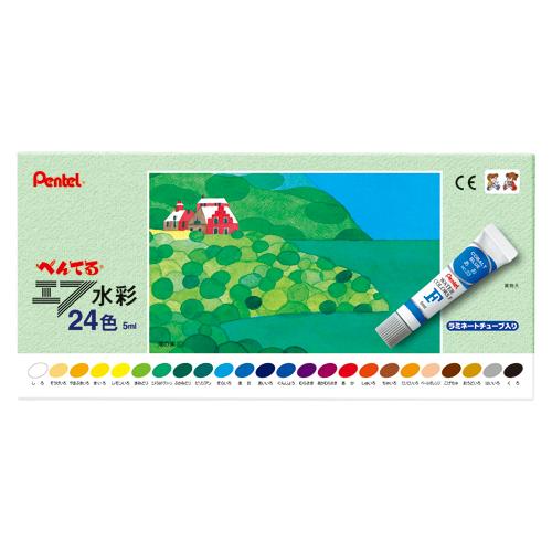 【全国送料無料】 ぺんてる エフ水彩 ラミチューブ 24色 WFR-24 ( 白色 WFR-T29 1本おまけ ） 郵便受けにお届け : FUKUHIRADO - 通販 - Yahoo!ショッピング