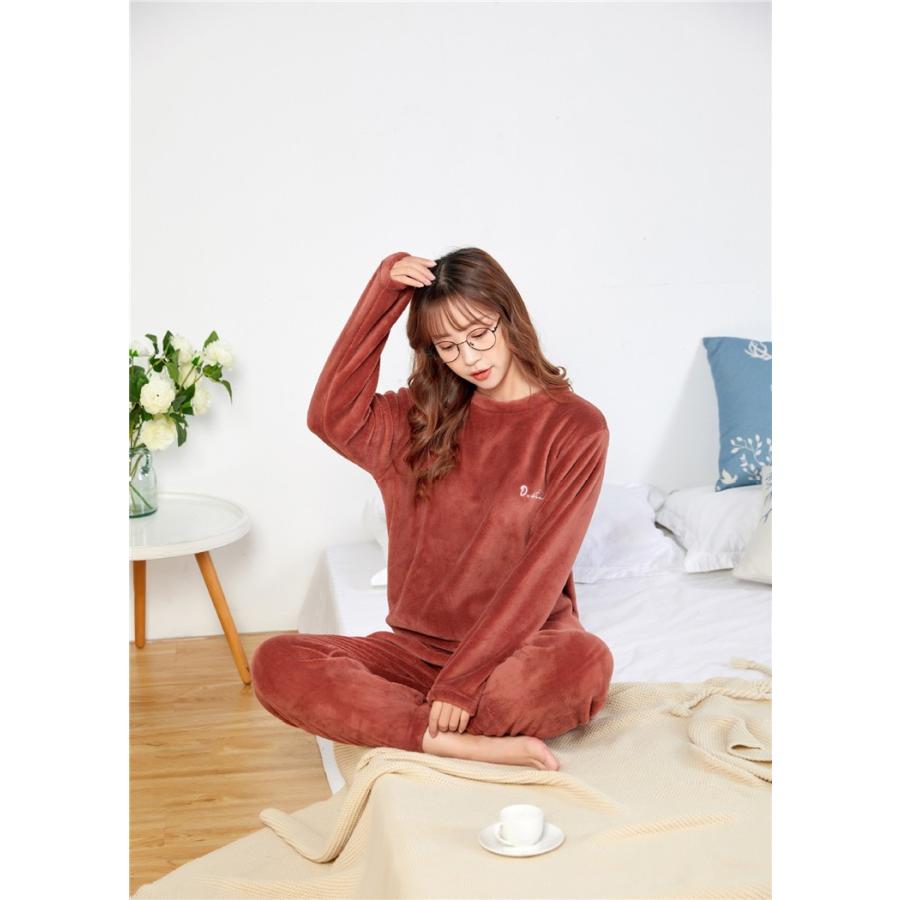 パジャマ ルームウェア 上下セット もこもこ レディース フリース