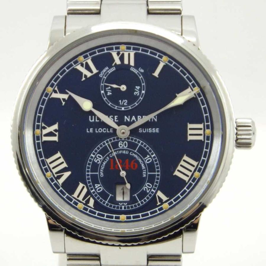 Ulysse Nardin ユリス・ナルダン マリンクロノメーター 1846 263-22 SS/AT ブルー文字盤 腕時計 メンズ ウォッチ 1593311【B商品】 : ブランドショップ ...
