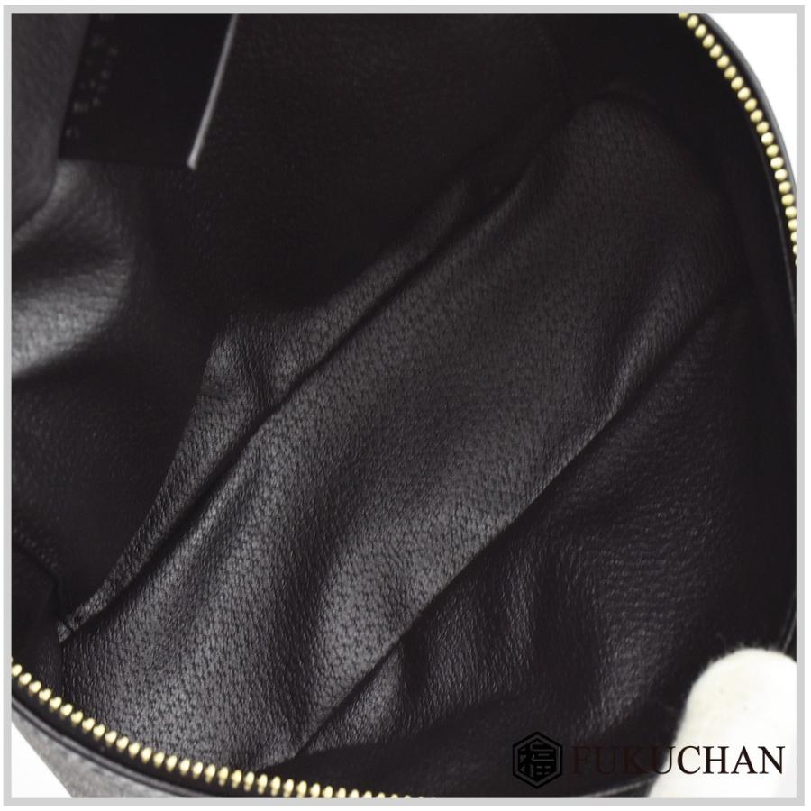 CELINE（セリーヌ） マカダム柄 バニティバッグ ブラック×ブラウン PVC