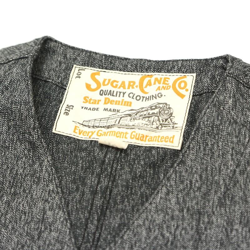 SUGAR CANE シュガーケーン 9oz. ブラックコバート ワークベスト SUGAR CANE シュガーケーン 9oz. ブラックコバート ワークベスト