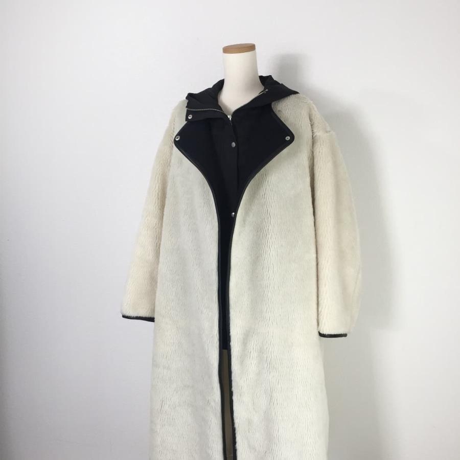 Ameri VINTAGE アメリヴィンテージ MILITARY LAYERED BOA COAT ミリタリーレイヤードボアコート ロング フェイクファー ...