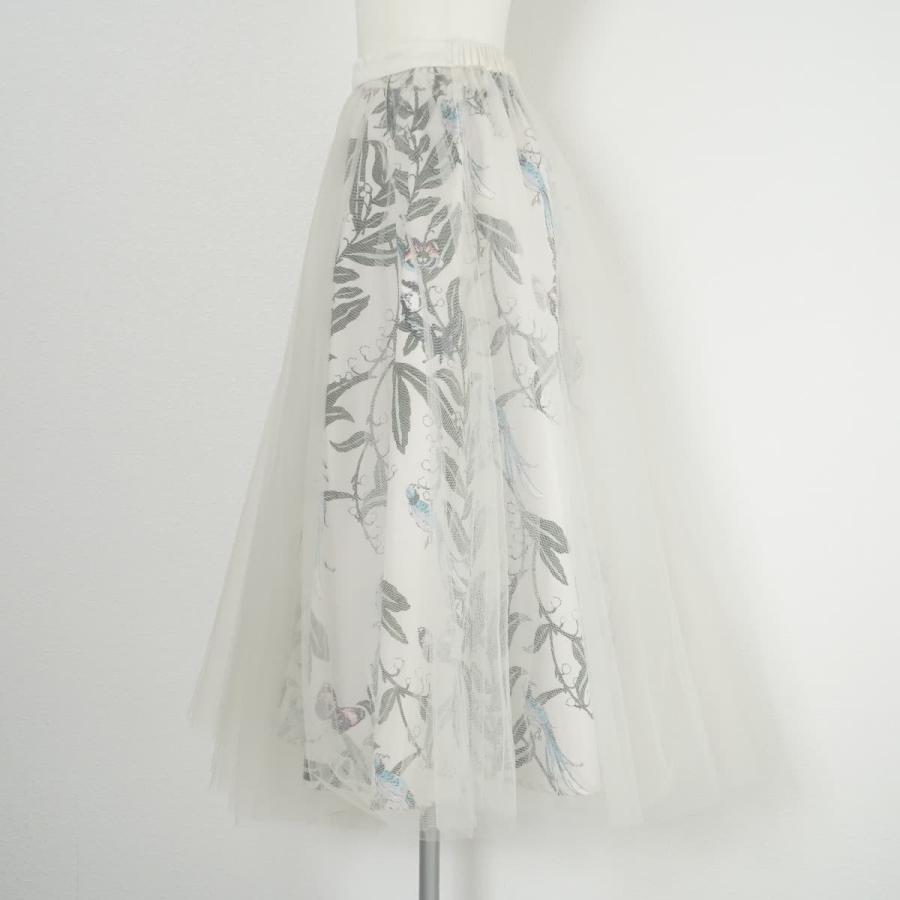 Ameri アメリ LILLY BELL TULLE SK リリーベルチュールスカート ロング すずらん花鳥蝶柄 : ブランド古着フクル - 通販 - Yahoo!ショッピング