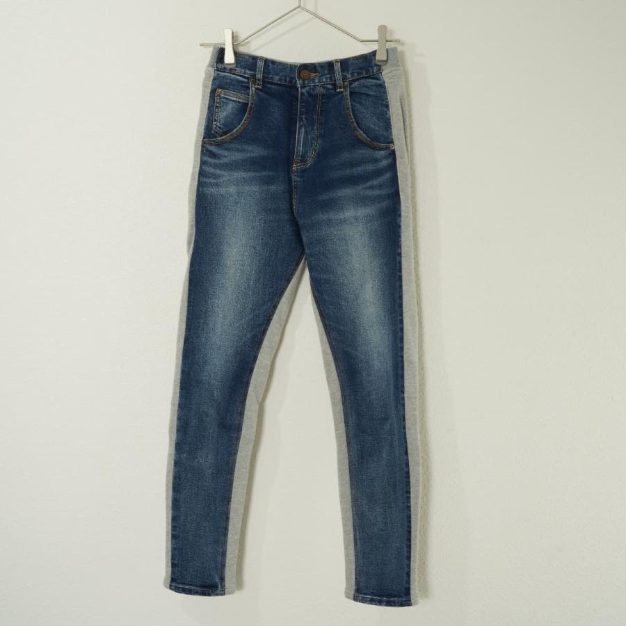 Ameri AMERI アメリ DENIM DOCKING SWEAT PANTS デニム ドッキング スウェット パンツ 美脚 テーパード : ブランド古着フクル - 通販 - Yahoo ...