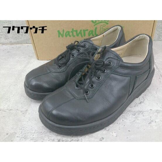 NATURAL FEET ナチュラルフィート レザー レースアップ シューズ サイズ34 ブラック レディース : フクワウチ - 通販 ...