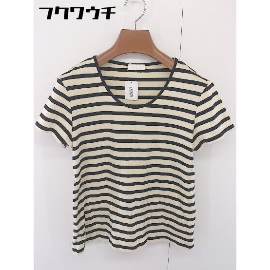 BALLSEY ボールジィ TOMORROWLAND ボーダー ラメ 半袖 Tシャツ カットソー サイズ38 ベージュ ブラック レディース : 1109030008242 : フクワウチ ...