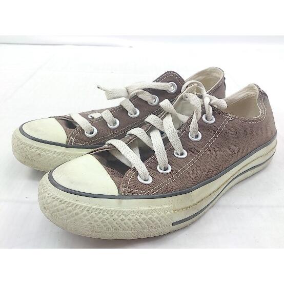 CONVERSE M9166 ALL STAR OX キャンバス オールスター スニーカー シューズ サイズ22.5cm ブラウン レディース ...