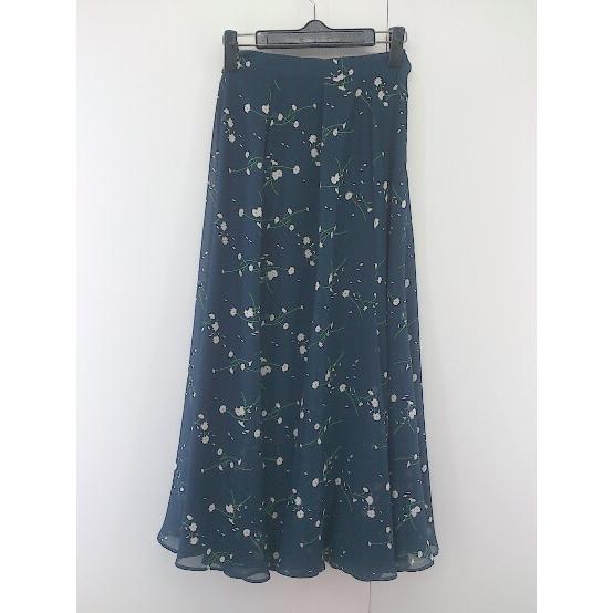 AMERI アメリ 花柄 ロング フレア スカート ネイビー ホワイト グリーン系 レディース P : 1211220008632 : フクワウチ - 通販 - Yahoo!ショッピング