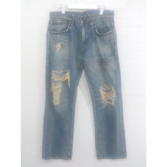 EDWIN エドウィン 504 ダメージ加工 ジーンズ デニム パンツ サイズ32×32 インディゴ メンズ E : フクワウチ - 通販 - Yahoo!ショッピング