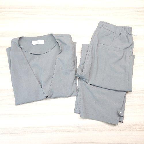 irgr 総裏仕立て フロントボタン 半袖 夏向け 大人カジュアル パンツセットアップ 表記なし ローズグレイ レディース E : フクワウチ ...