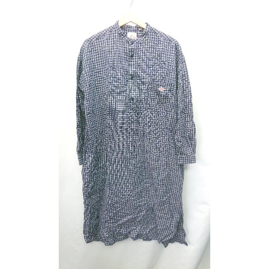 Danton v?tements de travail チェック柄 長袖 ロング丈 ワンピース サイズ36 ネイビー レディース E : 1407180015548 : フクワウチ - 通販 ...