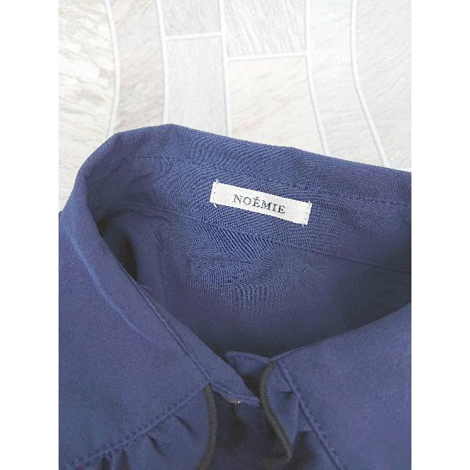 NOEMIE ノエミー フリル 長袖 シャツ ブラウス サイズM ネイビー レディース P : フクワウチ - 通販 - Yahoo!ショッピング