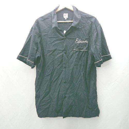 ⊂ EDWIN エドウィン QUALITYMODE 刺? 半袖 ボーリングシャツ サイズXL ブラック メンズ E : フクワウチ - 通販 - Yahoo!ショッピング