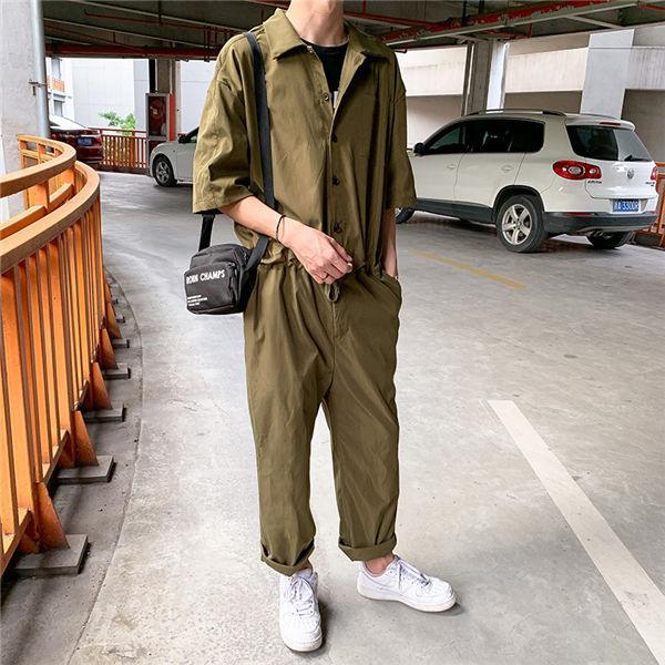 サロペット メンズ オーバーオール オールインワン つなぎ 薄手