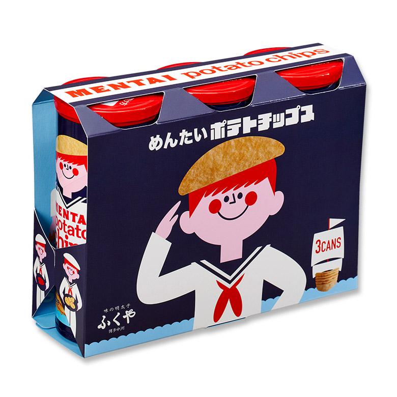 ふくや お菓子 ( めんたいポテトチップス 3本セット ) 45g×3本 ポテトチップス スナック菓子 かわいい 手土産 お土産 福岡 めんたい味 爆買 : 味の明太子ふくや ヤフー店 ...