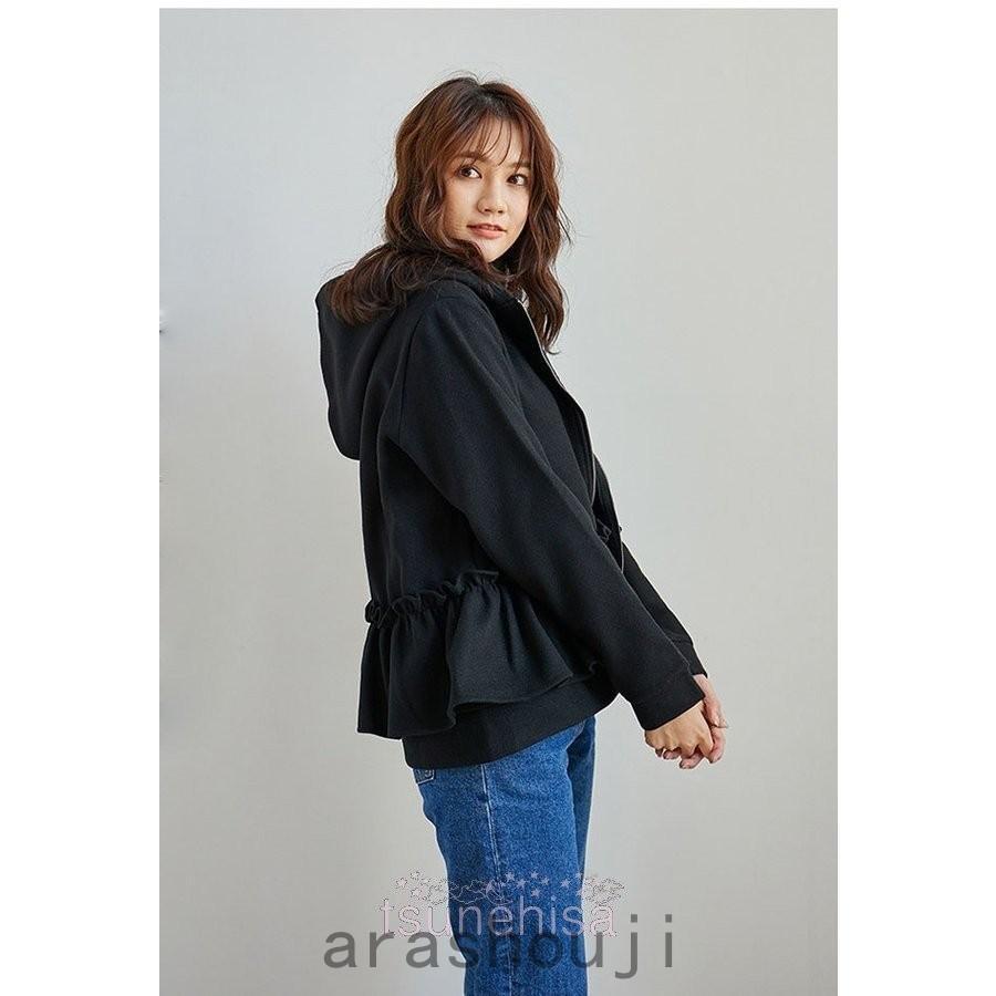 パーカーレディースフリルスウェット風パーカーフード付きスフリルブルゾン可愛い : xgpil-rabmwr20425384 : フルフィル - 通販 - Yahoo!ショッピング