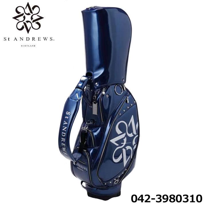 St ANDREWS セントアンドリュース 042-3980310 エナメル キャディバッグ ブルー(110) カート型 8.5型 46インチ対応 St.ANDREWS : フルショット ...