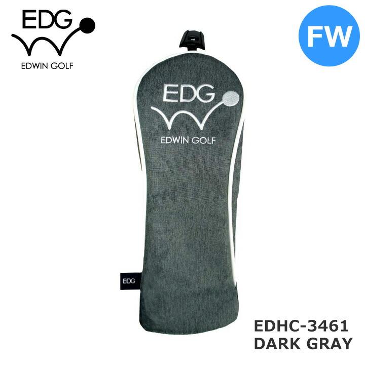 EDWIN GOLF ヘッドカバー EDHC-3861(フェアウェイ用) (ダークグレー) DRIVER HEAD COVER : フルショット Yahoo!店 - 通販 - Yahoo!ショッピング