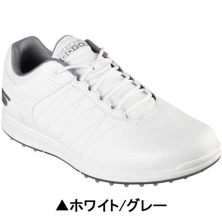 スケッチャーズ 54545 ピボット【27.5cm】 ホワイトグレー スパイクレス ゴルフシューズ 日本正規品 即納 : 54545 ...