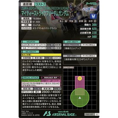 BANDAI アーセナルベース FQ01-017 マイティーストライクフリーダムガンダム U : フルアヘッド - 通販 - Yahoo!ショッピング