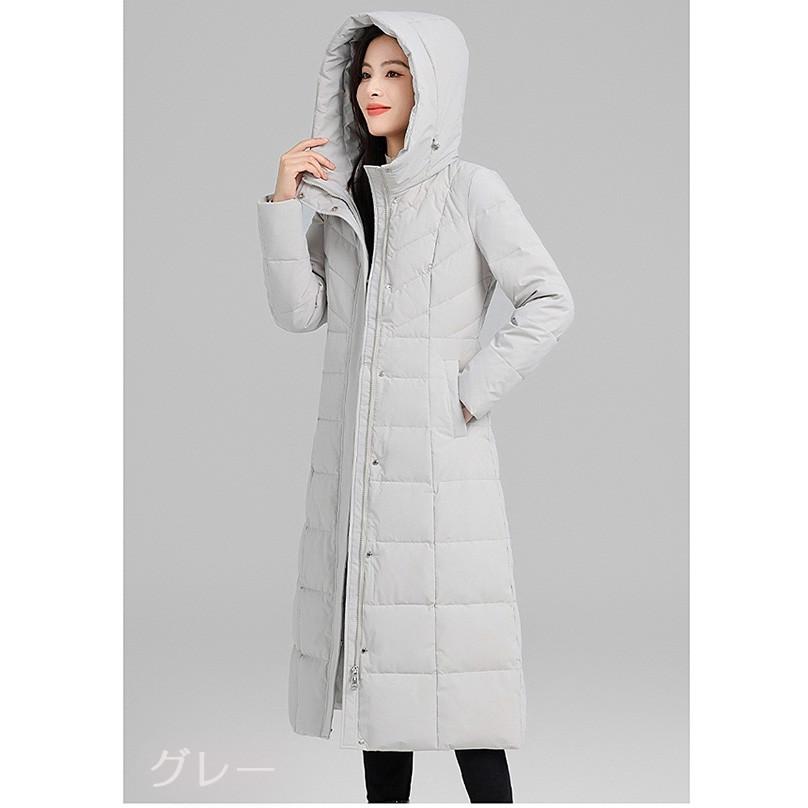 ダウンコート レディース 超ロング 80％ダウン 大きいサイズ 防寒性