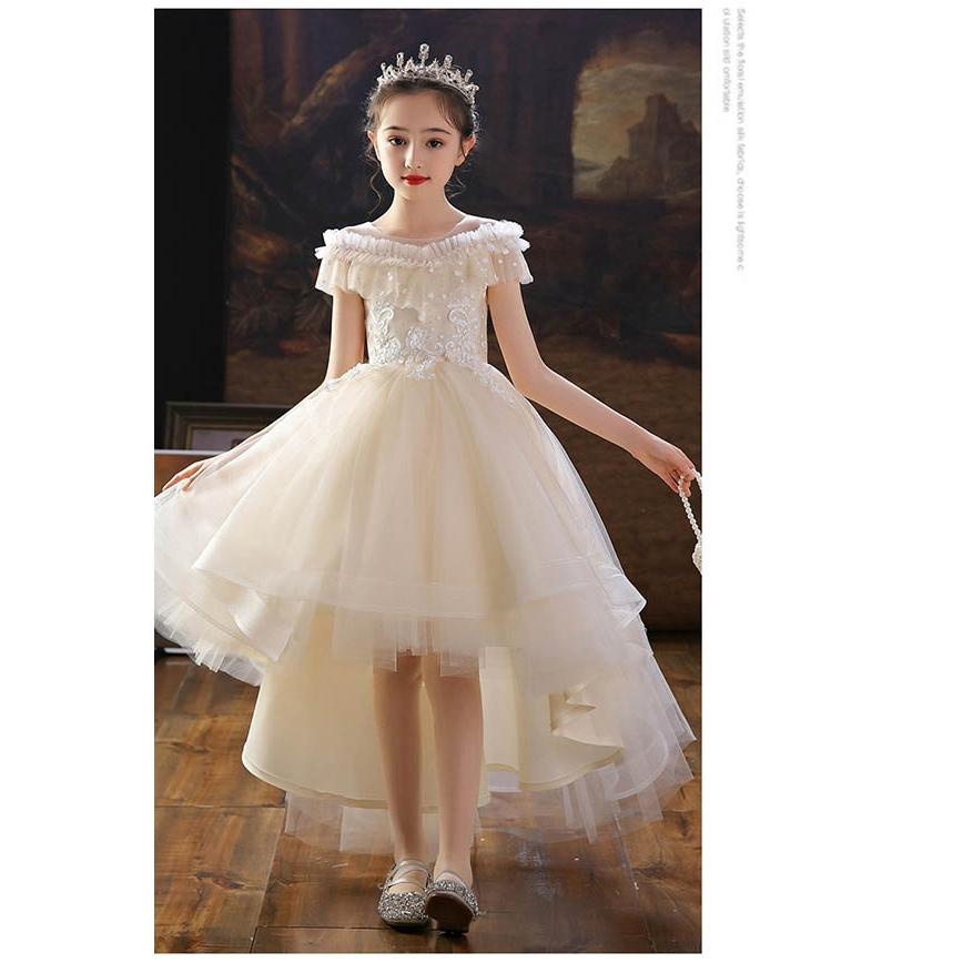 キッズドレス 子供服 ピアノ発表会 ワンピース フィッシュテール 透け