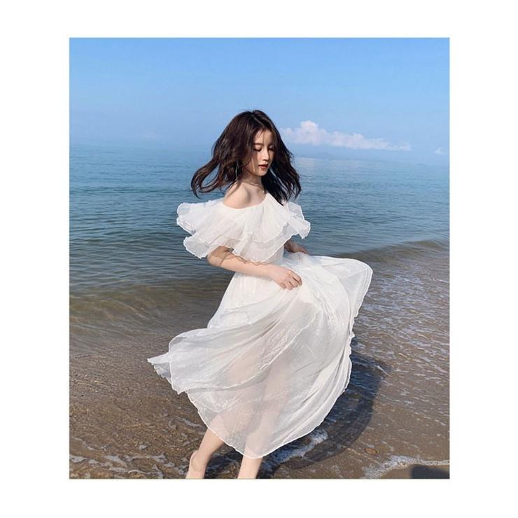 【送料無料】白ワンピース 大人可愛い 夏 フリル ロング丈 夏ワンピ 4WAY オフショルダー 肩だし フレア ホワイト 可愛い Aライン レディース きれいめ おしゃれ ハワイ 結婚式 リゾートワンピ 旅行 デート ピュアホワイト dd092g5g5c0 白ワンピース 大人可愛い 夏 フリル ロング丈 夏ワンピ 4WAY オフ