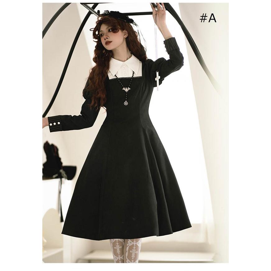 ワンピース ロリータ ハロウィン 魔女風 ウイッチ 魔法使い Aライン ロリィタ 長袖 衣装 可愛い 日常 仮装 パーティ 文化祭 : フルグレース - 通販 - Yahoo!ショッピング