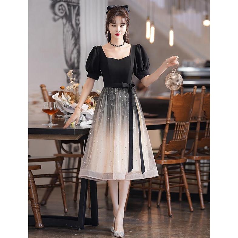 ドレス 大人 ピアノ発表会 演奏会 結婚式 フェミニン パーティードレス